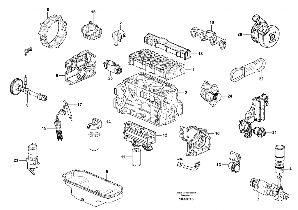 VOLVO BACKHOE LOADER ENGINE SPARE PARTS